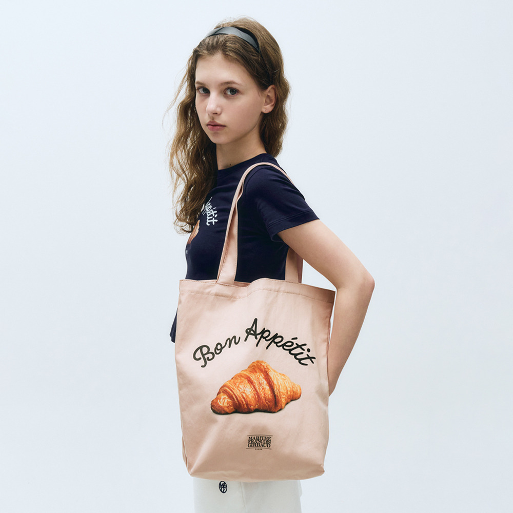 BREAD GRAPHIC ECO BAG coral pink - 하고(HAGO)