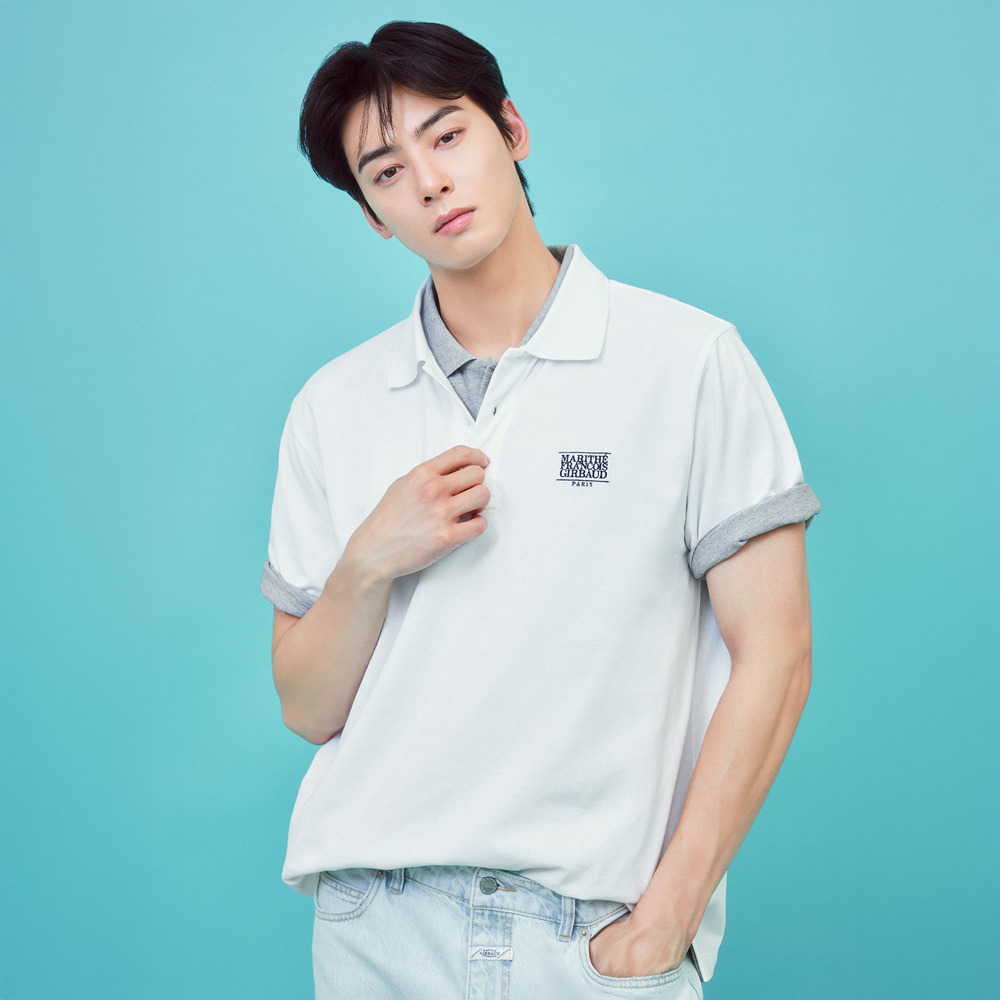 CLASSIC LOGO PK COLLAR TEE white - HAGO(하고)