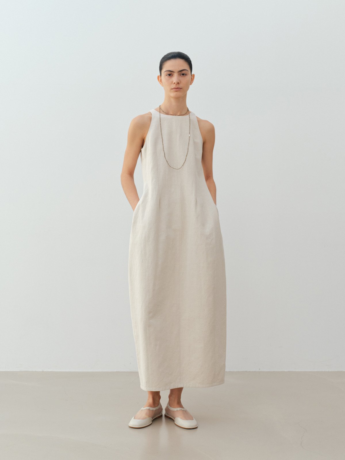 barrel dress (natural) - HAGO(하고)
