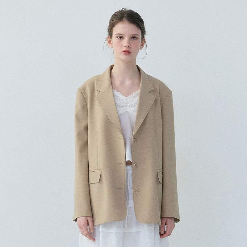Basic Jacket (Beige) - 하고(HAGO)