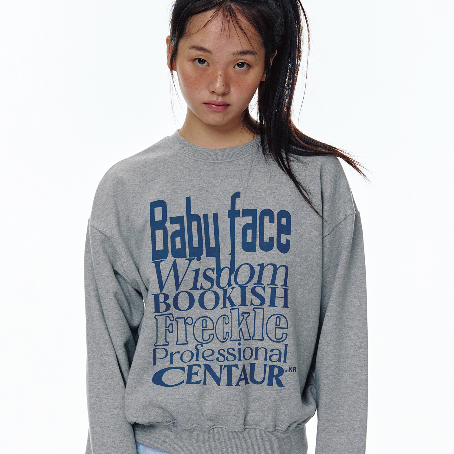 BABYFACE SWEATSHIRT_DARK GREY - HAGO(하고)