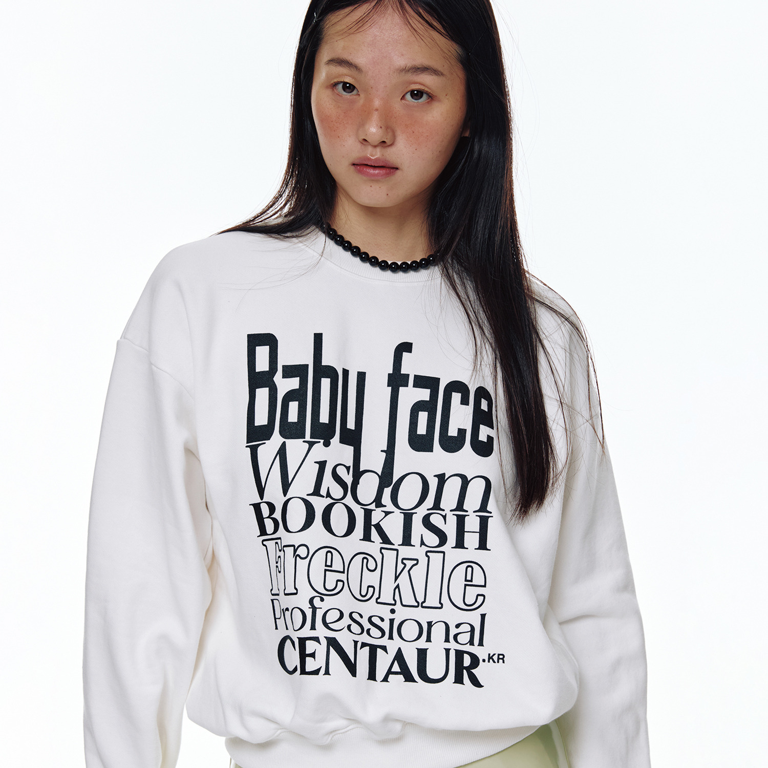 [단독~4/3]BABYFACE SWEATSHIRT_WHITE - 하고(HAGO)
