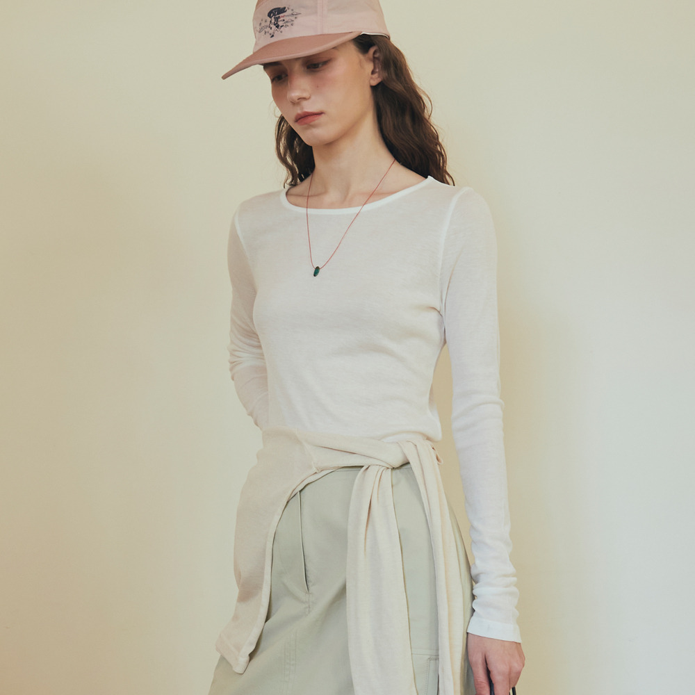 LONG SLEEVE JERSEY TOP_WHITE - HAGO(하고)