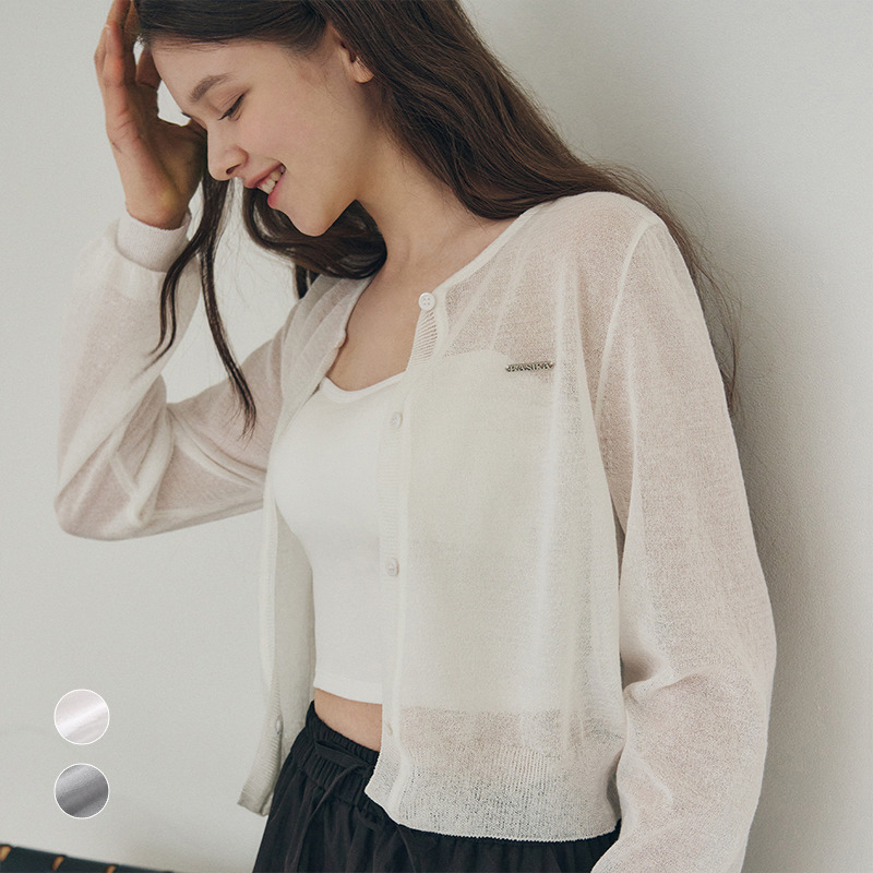 베이직 린넨 라운드 가디건_2color - HAGO(하고)