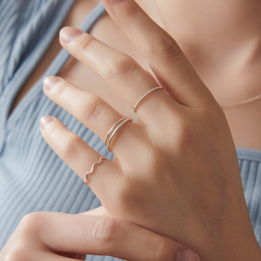 Aurora 4 STE 은 반지 (925실버) - HAGO(하고)