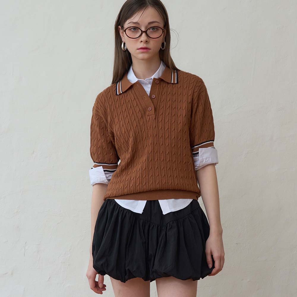 [25%쿠폰]케이블 하프 카라니트 3Color - 하고(HAGO)