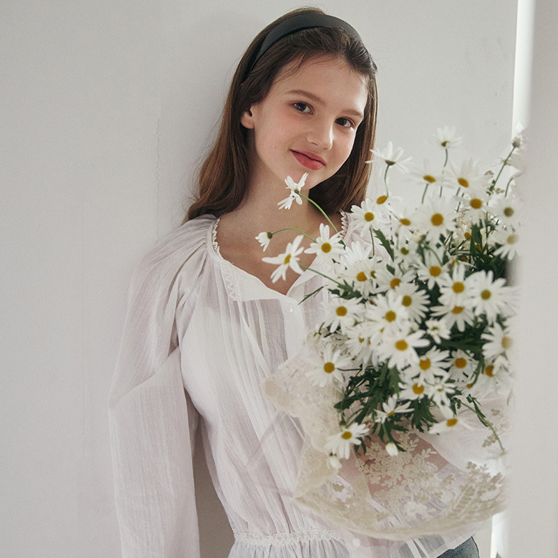 Rene pintuck balloon blouse_White - HAGO(하고)