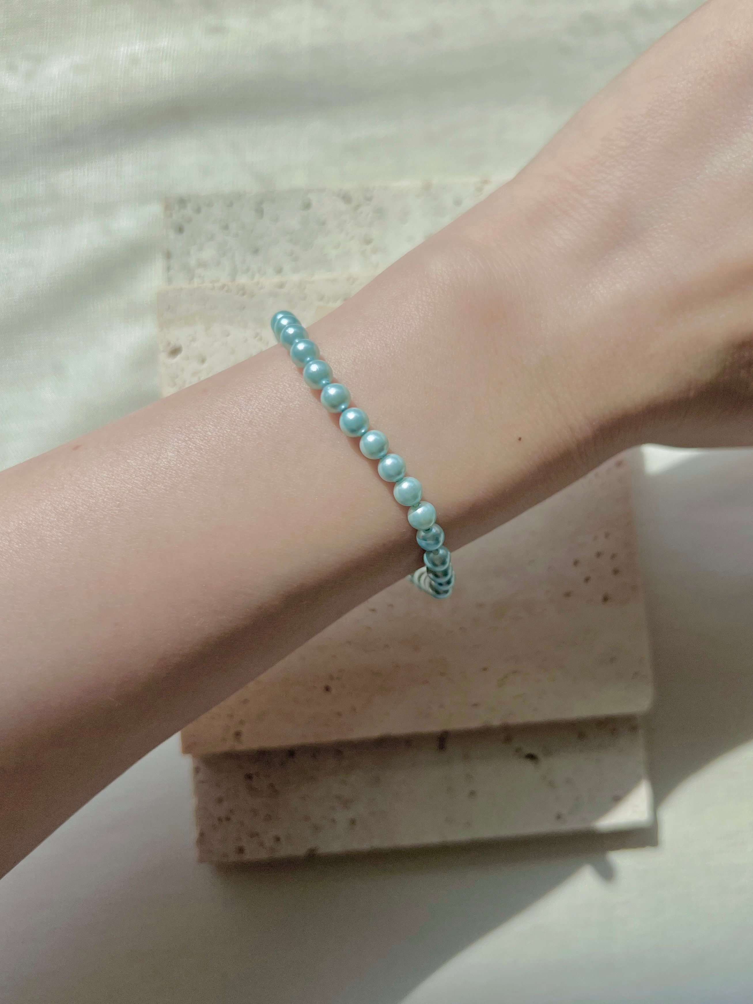 Blue Pearl Bracelet(Silver925) 블루 진주 실버 팔찌 - HAGO(하고)