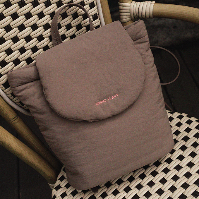 FLUFFY SMALL BACKPACK_MOCCA BROWN - HAGO(하고)