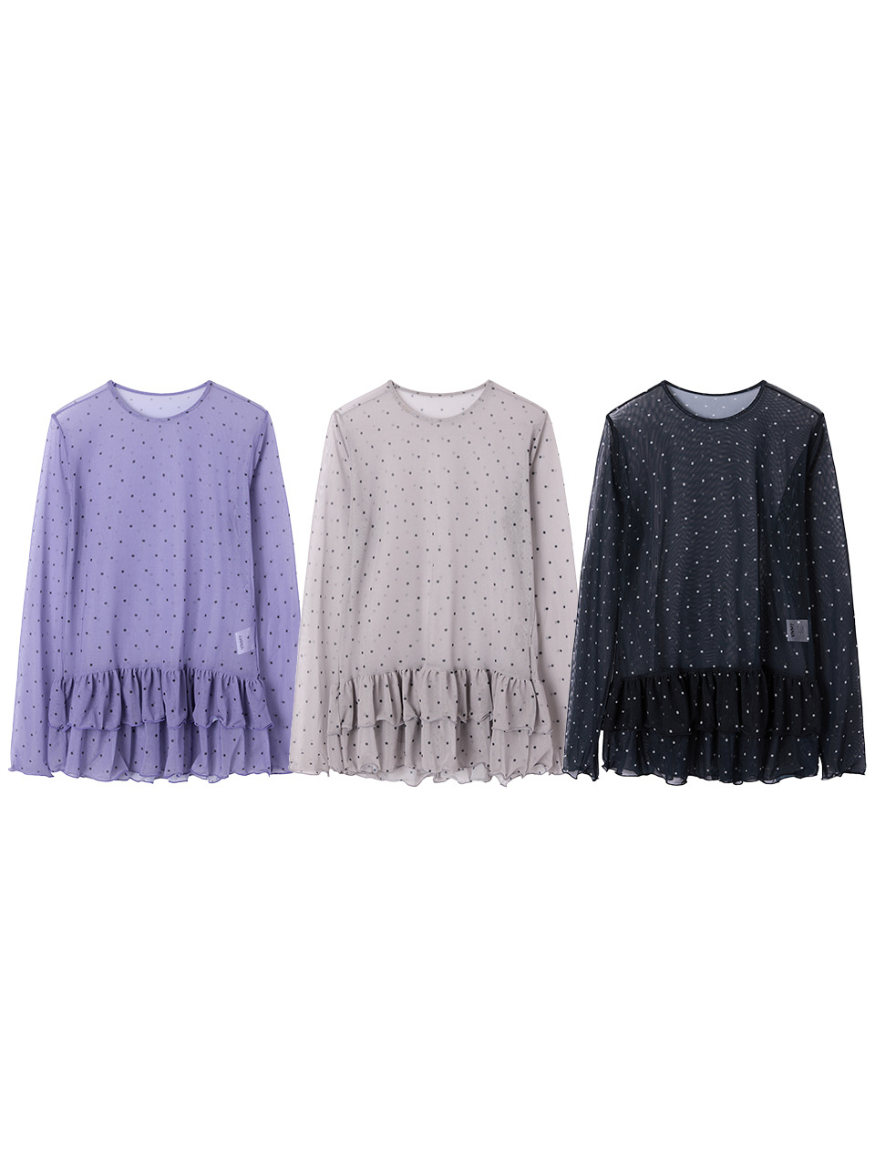 Dot see-through tee_3color - HAGO(하고)