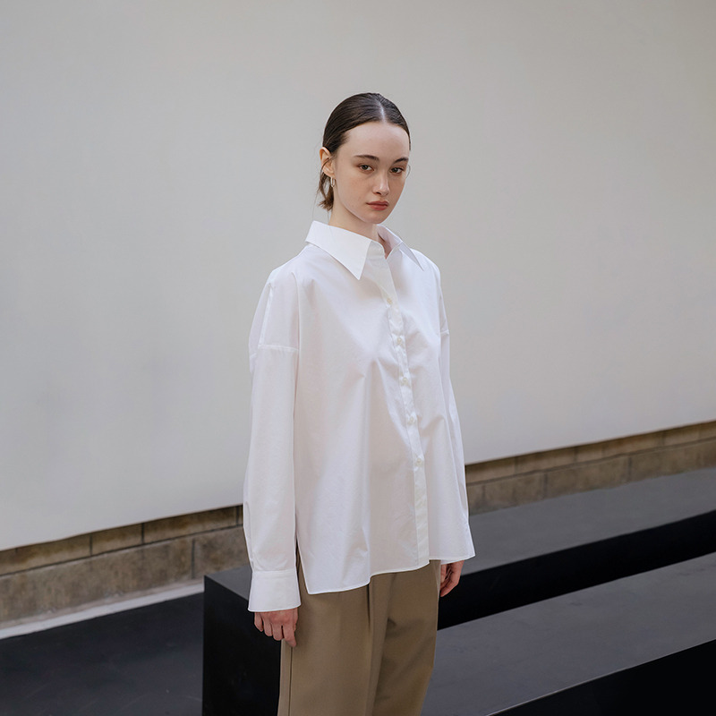 Y4_White Basic Shirt - 하고(HAGO)