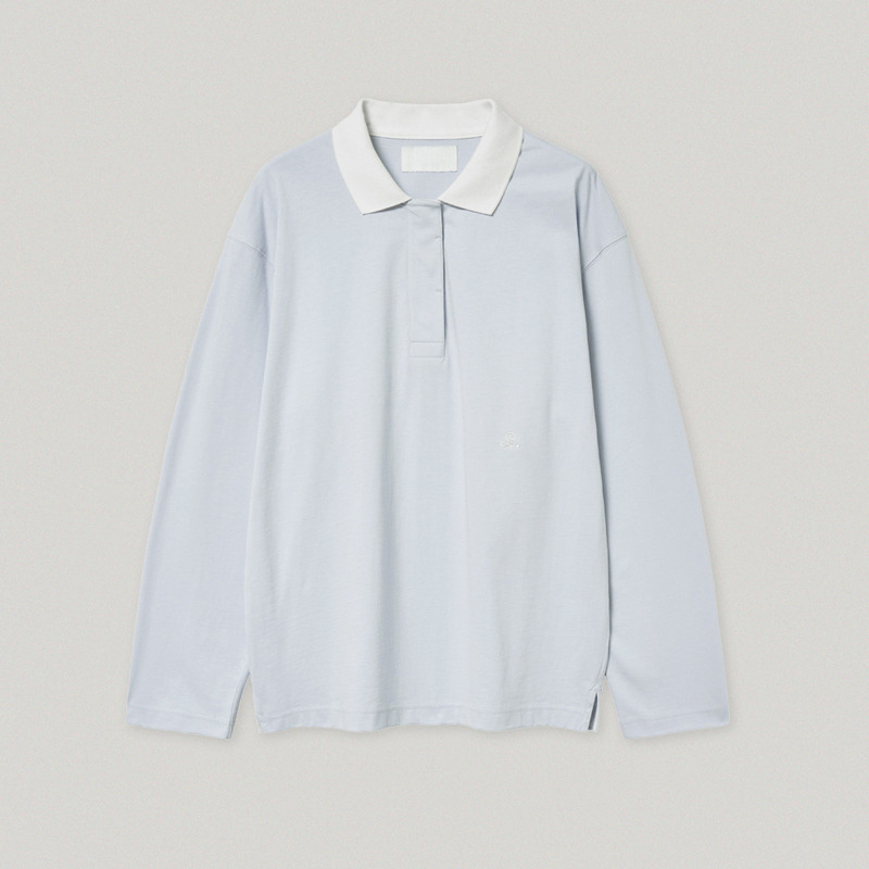 Soft Haze Solid Pique Tee_Baby Blue - 하고(HAGO)