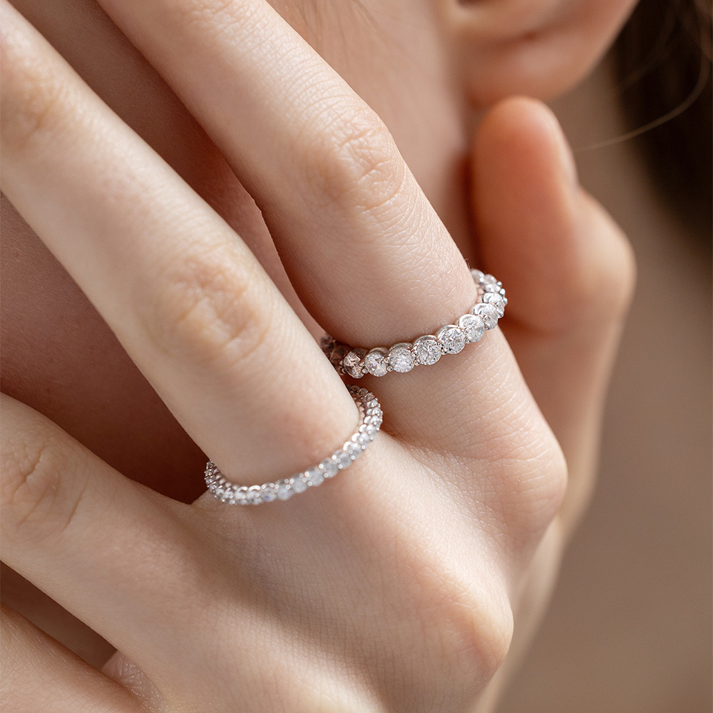 (실버925) 3mm 이터니티 반지 CR1882 - 하고(HAGO)