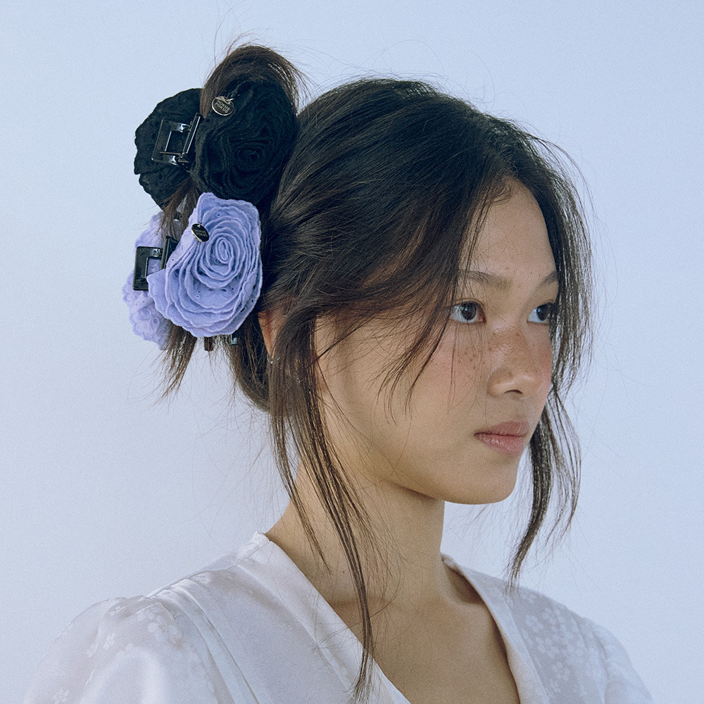 Blush Rose Clip_Black - HAGO(하고)