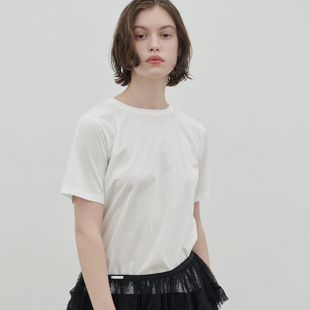 Nevan Silket Metal Tee White - HAGO(하고)