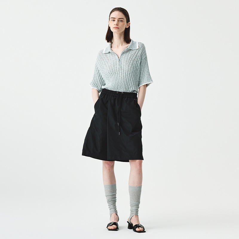 STRING POINT BANDING WRAP SHORTS IN BLACK - HAGO(하고)