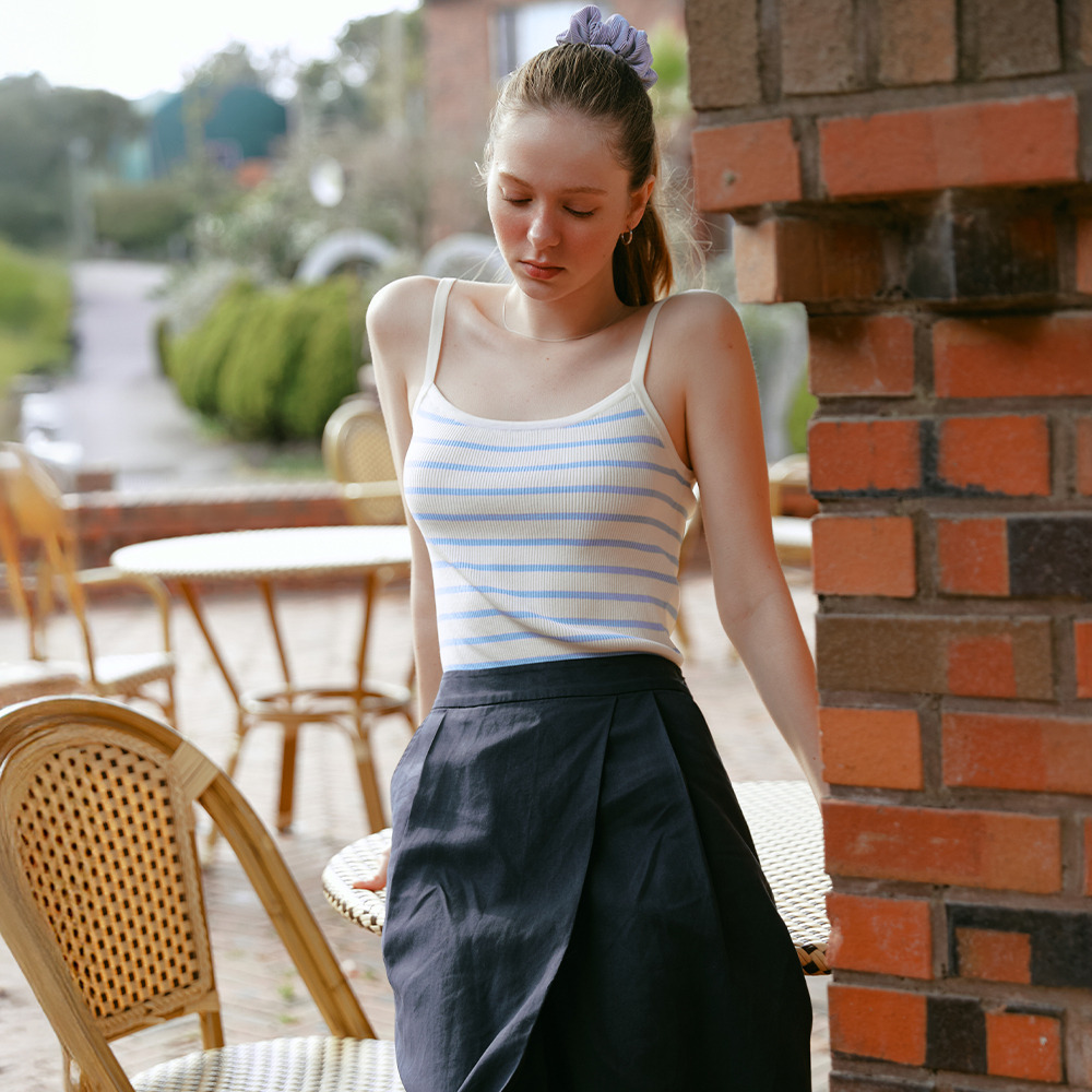 LENA stripe sleeveless top_SKY BLUE - HAGO(하고)