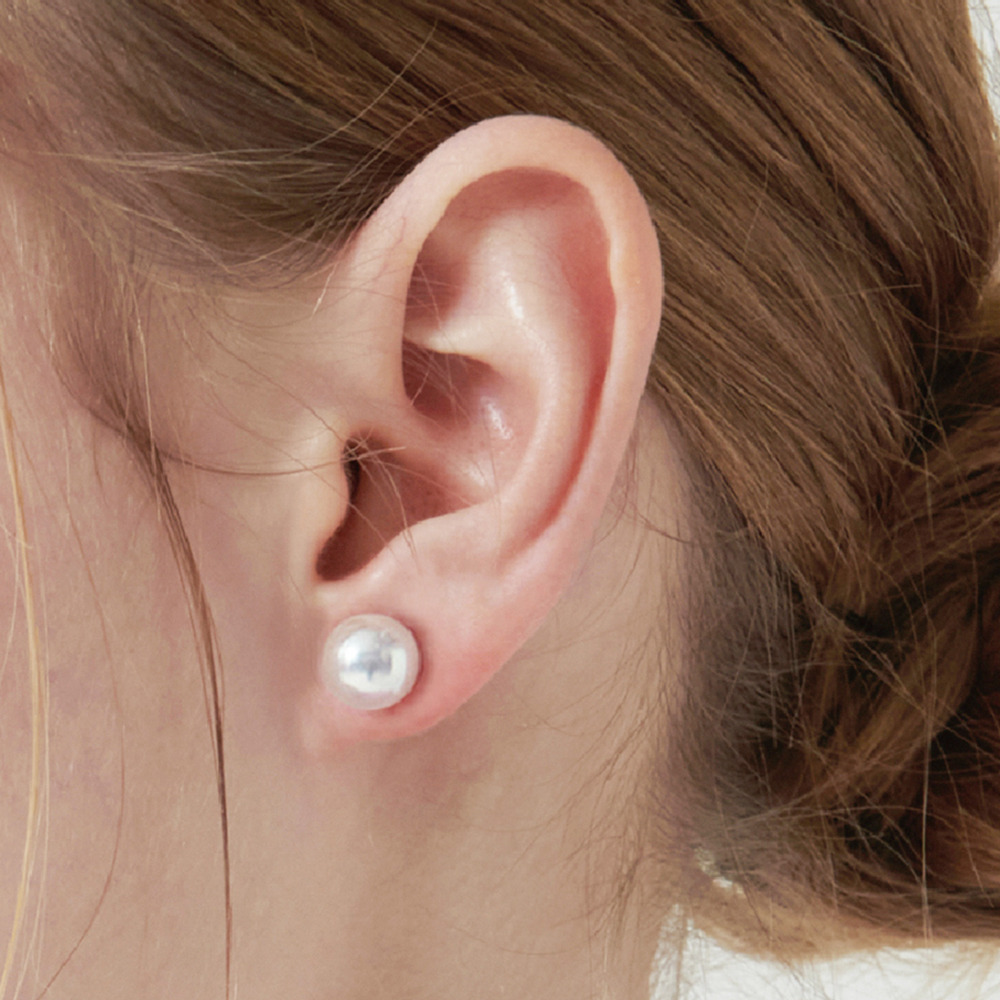 HL22 Big pure lovely pearl earrings - HAGO(하고)