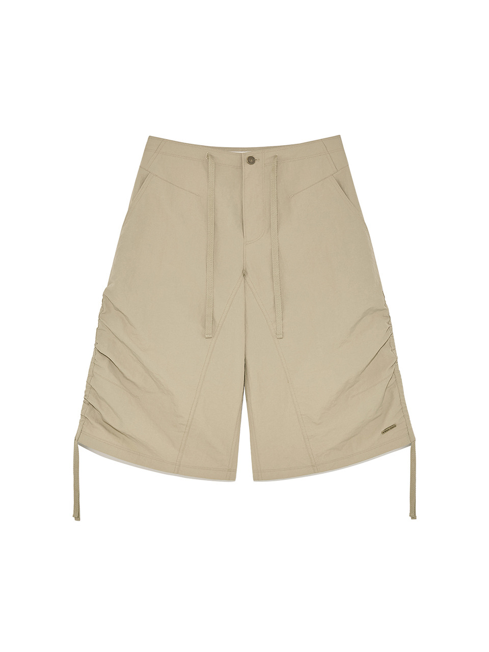 NYLON STRING HALF PANTS IN BEIGE - HAGO(하고)