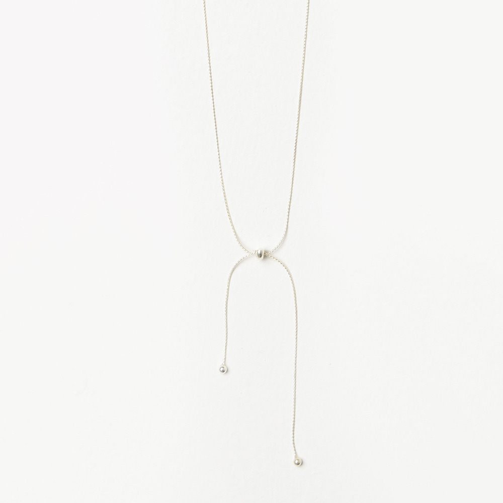 TR024 ribbon round tie necklace - HAGO(하고)