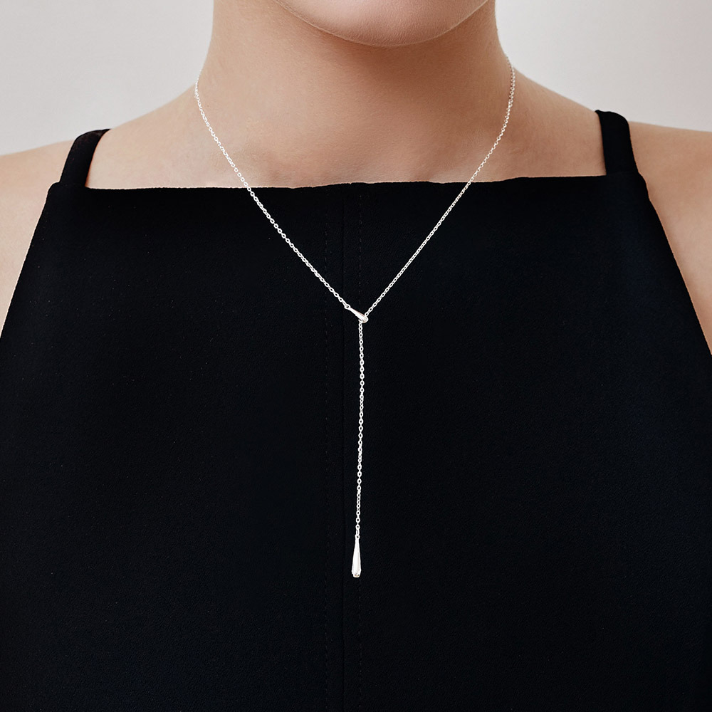 NC014 Two Water Drops Necklace - HAGO(하고)