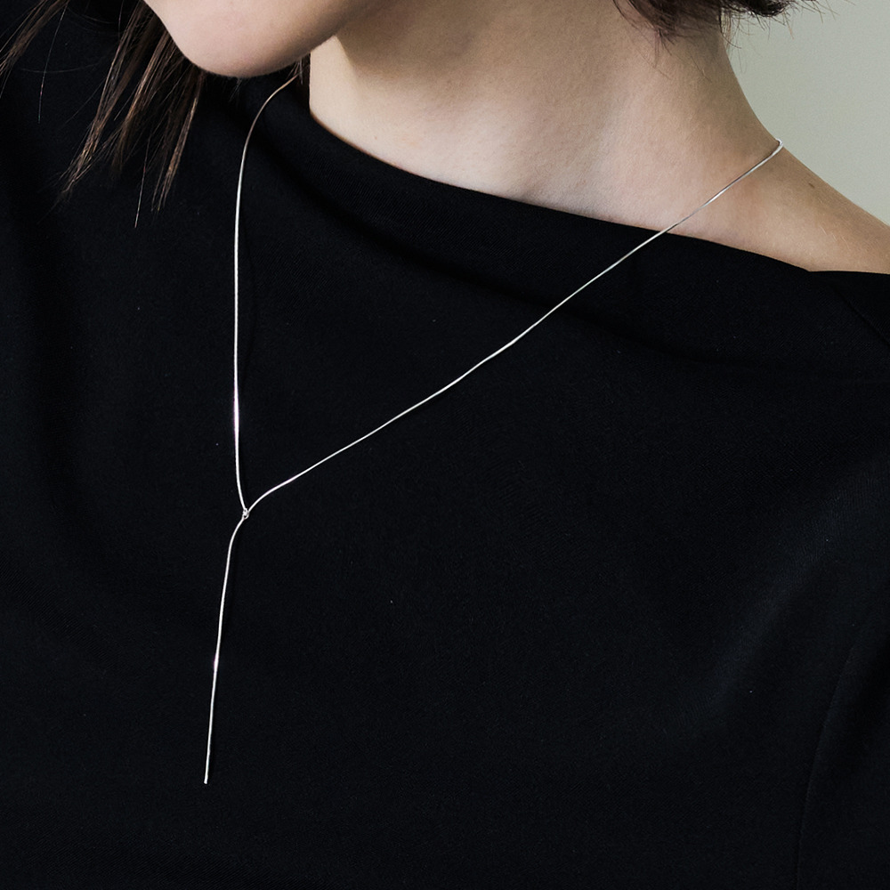 NP029 Long Drop Line Necklace - HAGO(하고)