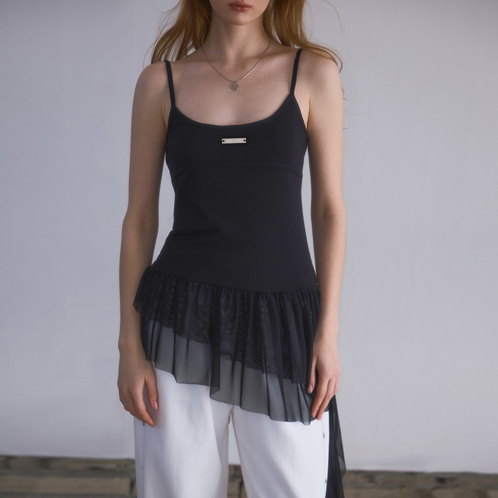 Sha Layered Sleeveless [Black] - HAGO(하고)