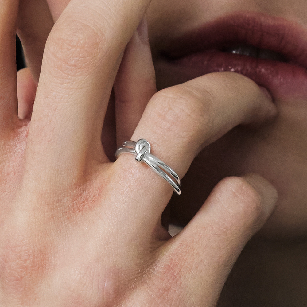 NP027 Double Twist Band Open Ring - HAGO(하고)