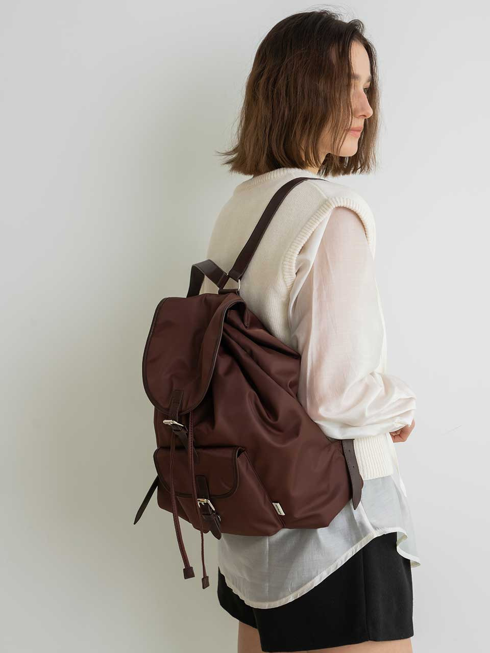 Megan Backpack_Brown - HAGO(하고)
