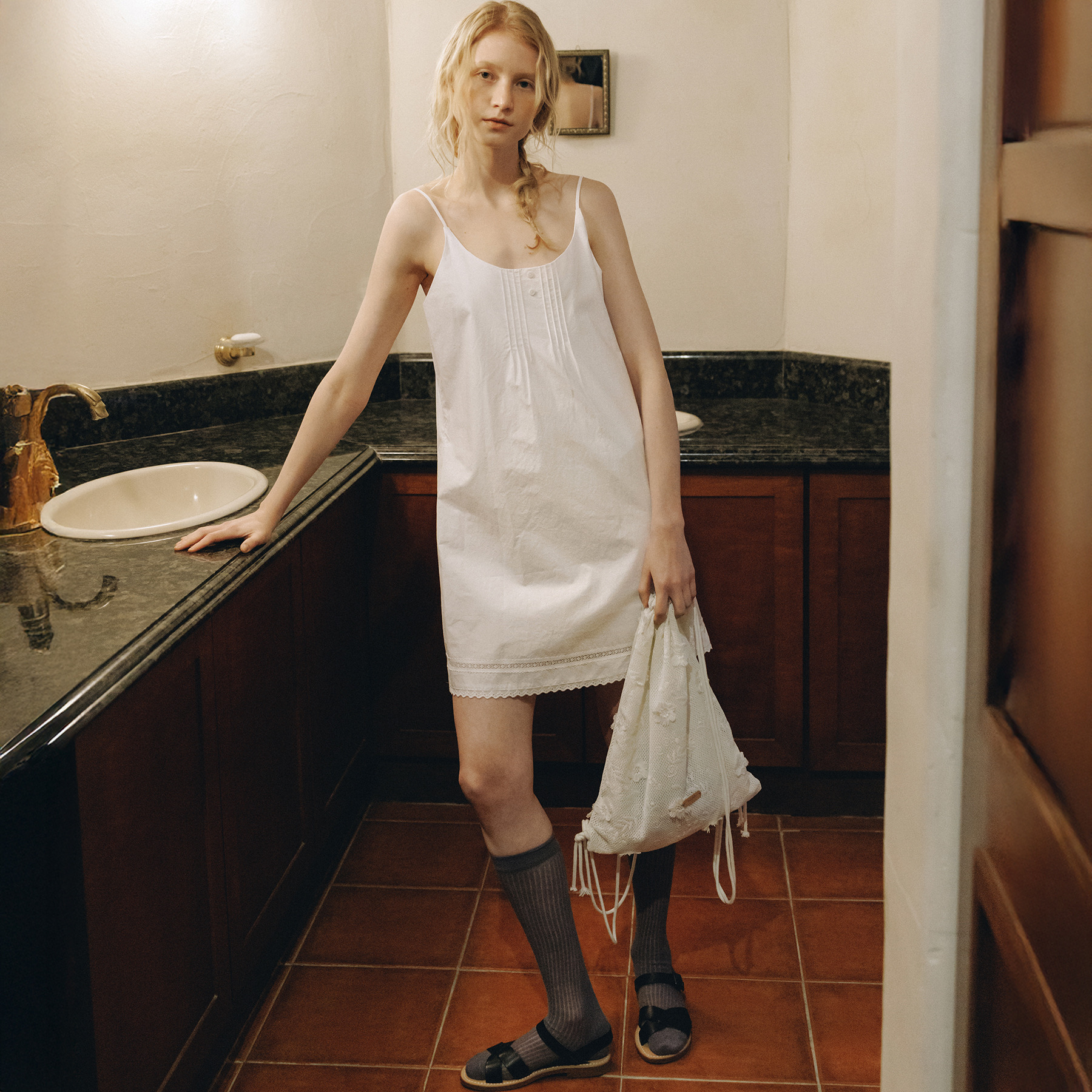 Haily pintuck dress (white) - HAGO(하고)