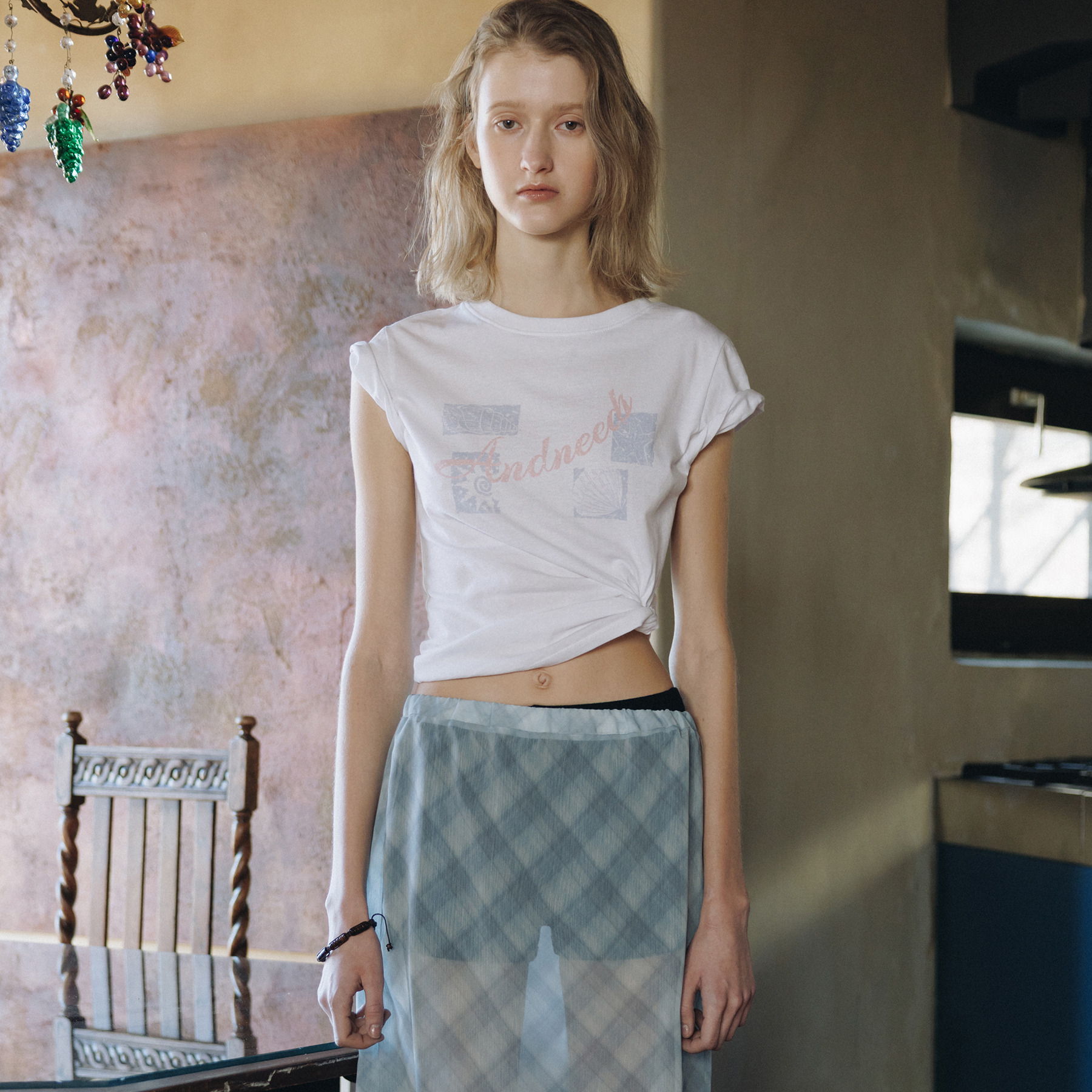 [5/2 예약배송] Shell crop tee (white) - HAGO(하고)