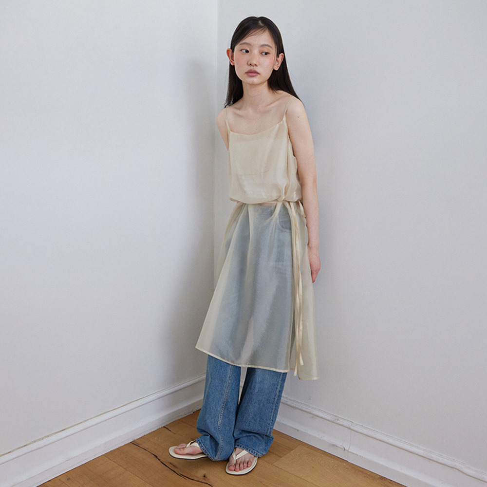 Layered Sheer Dress_BEIGE - HAGO(하고)