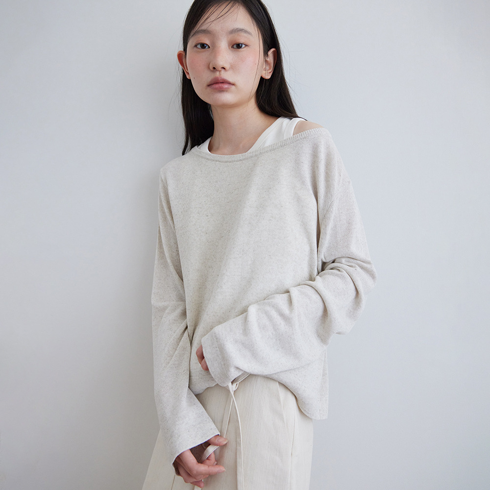 [3차] Summer lap round knit_LINEN - HAGO(하고)