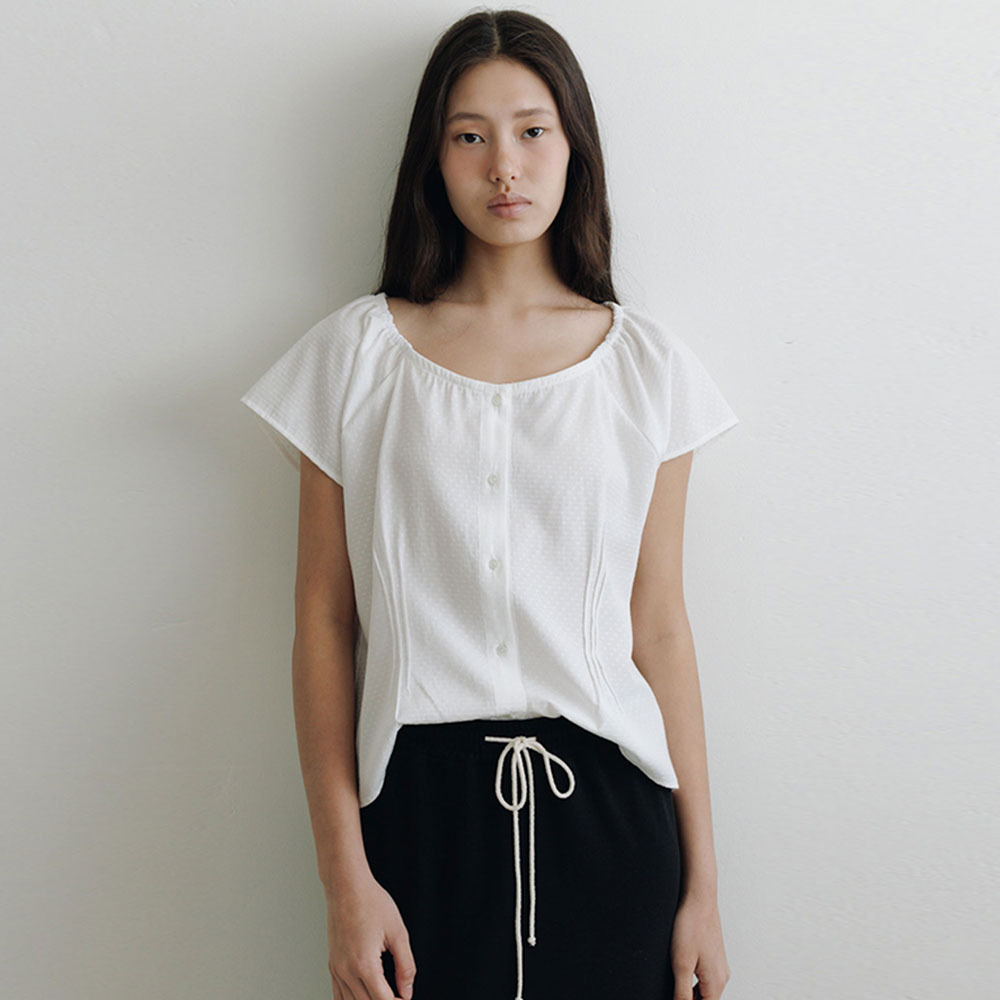 Dot Sleeve Blouse(Ivory) - HAGO(하고)
