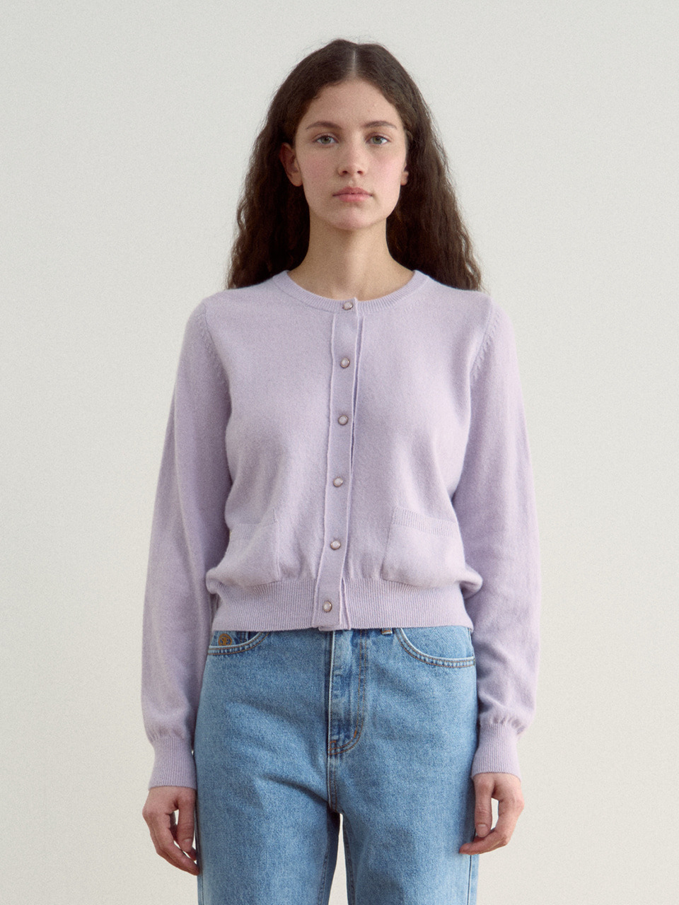 Hepburn Wool Cardigan (Lavender) - HAGO(하고)