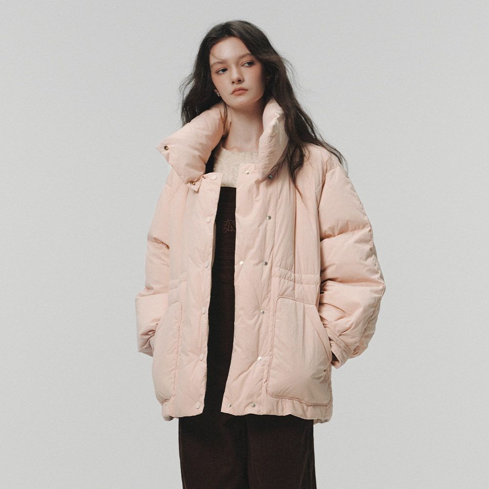 JADE stand collar down padding_PINK - HAGO(하고)