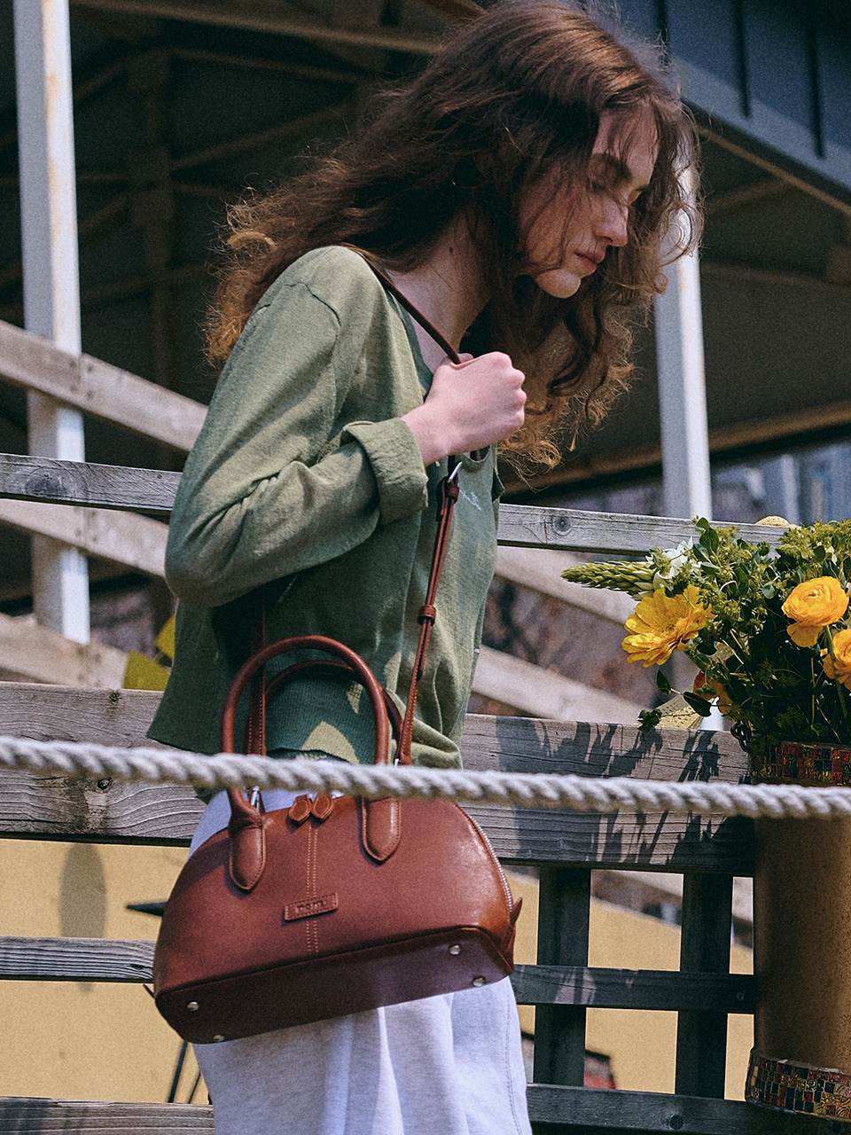 Ellen City Tote Bag [ BROWN ] - HAGO(하고)