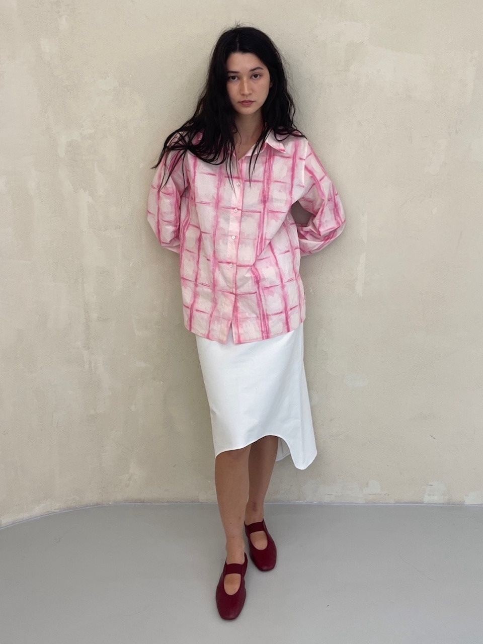 Pink Check Shirt - HAGO(하고)