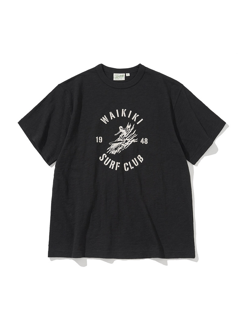 waikiki surf club slub s/s tee black - HAGO(하고)