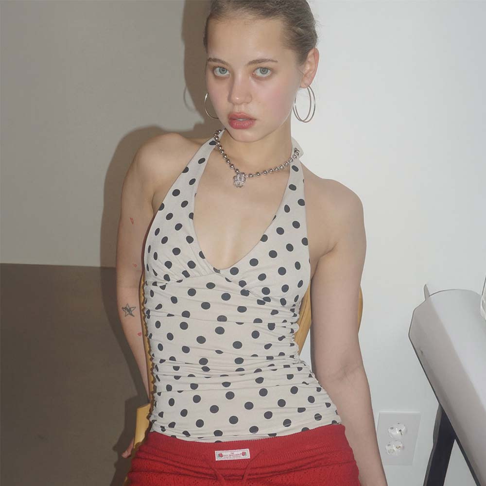 Dot Halter Top Raw - HAGO(하고)