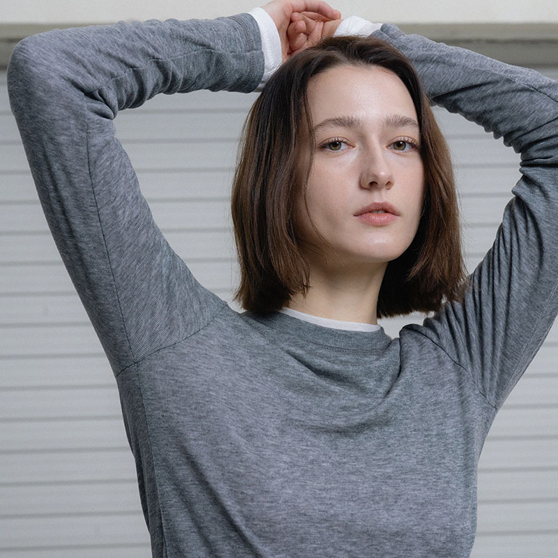 Basic wool tencel t-shirt _ 5color - HAGO(하고)