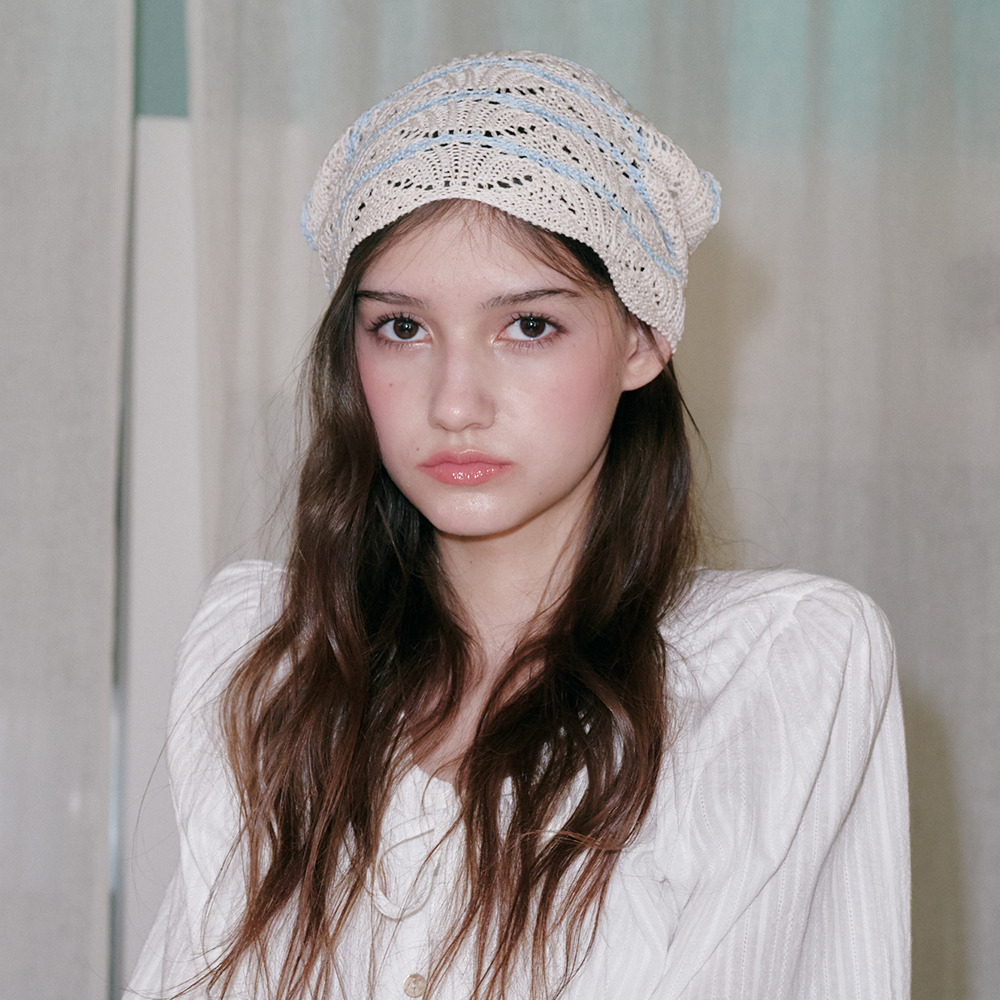 Shell Stripe Hair Scarf (2 Colors) - HAGO(하고)