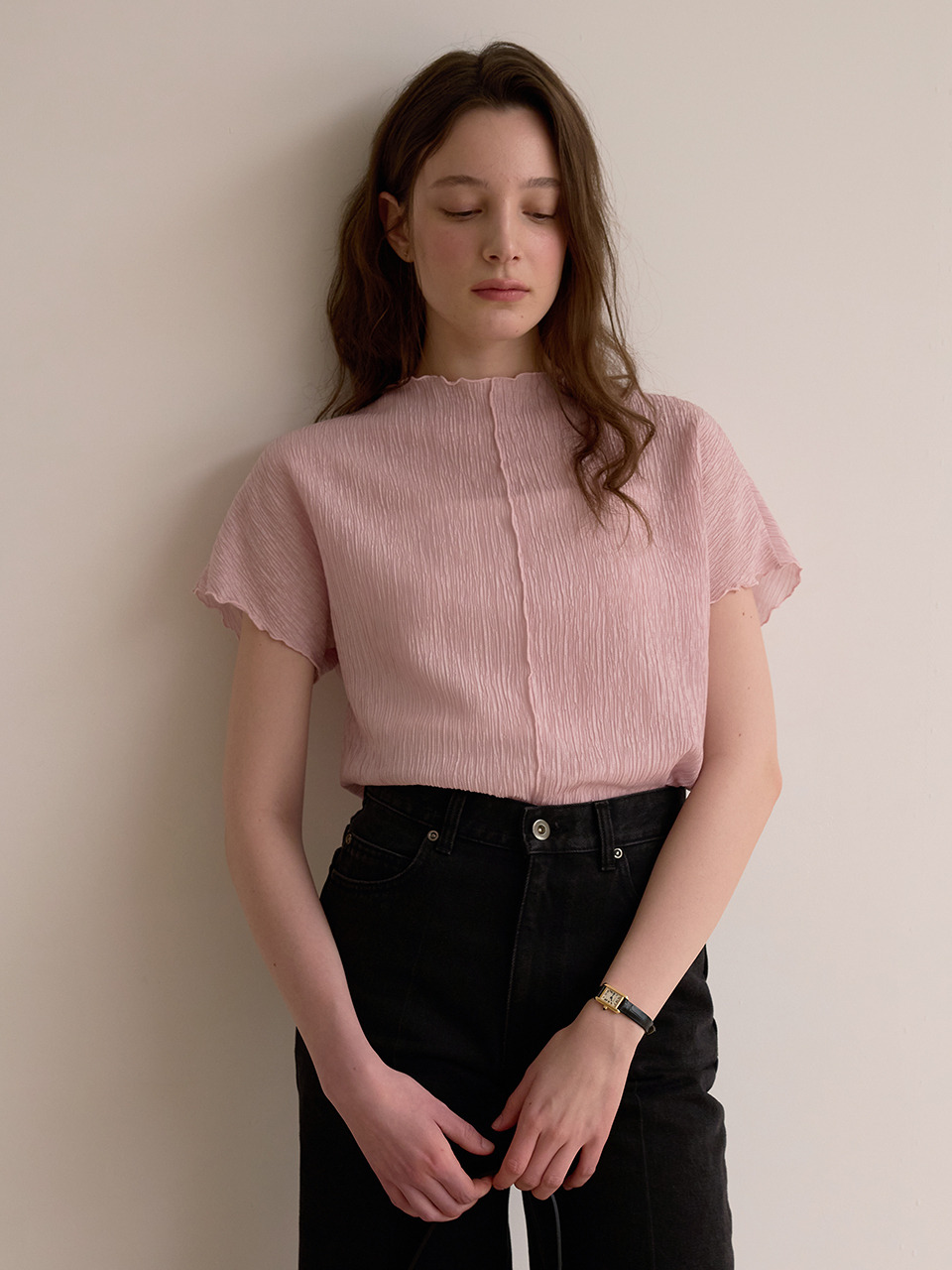 Waving wrinkle top - Lavender - HAGO(하고)