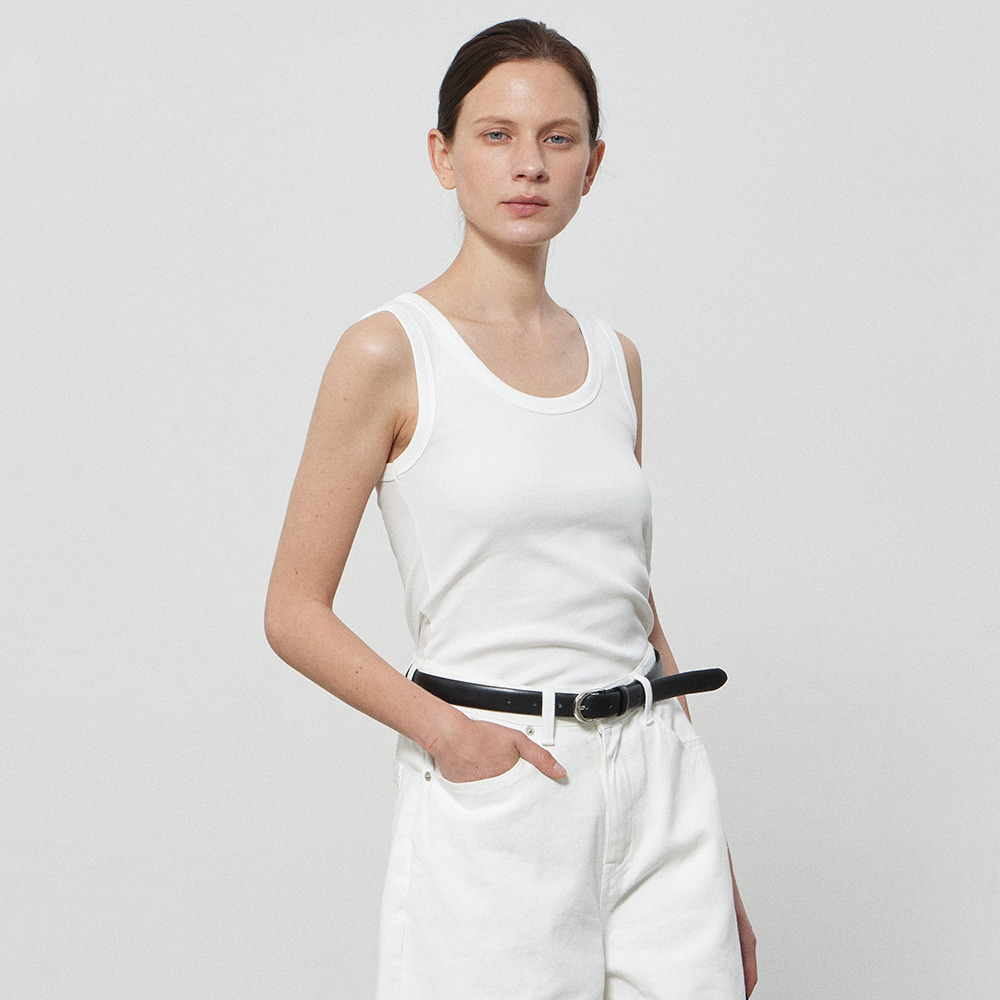 LINE SLEEVELESS TOP - WHITE - HAGO(하고)