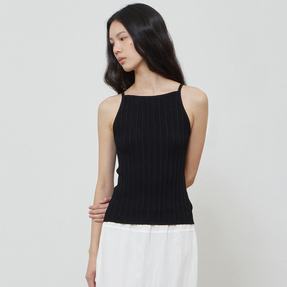 TWO-WAY SLEEVELESS TOP - BLACK - HAGO(하고)