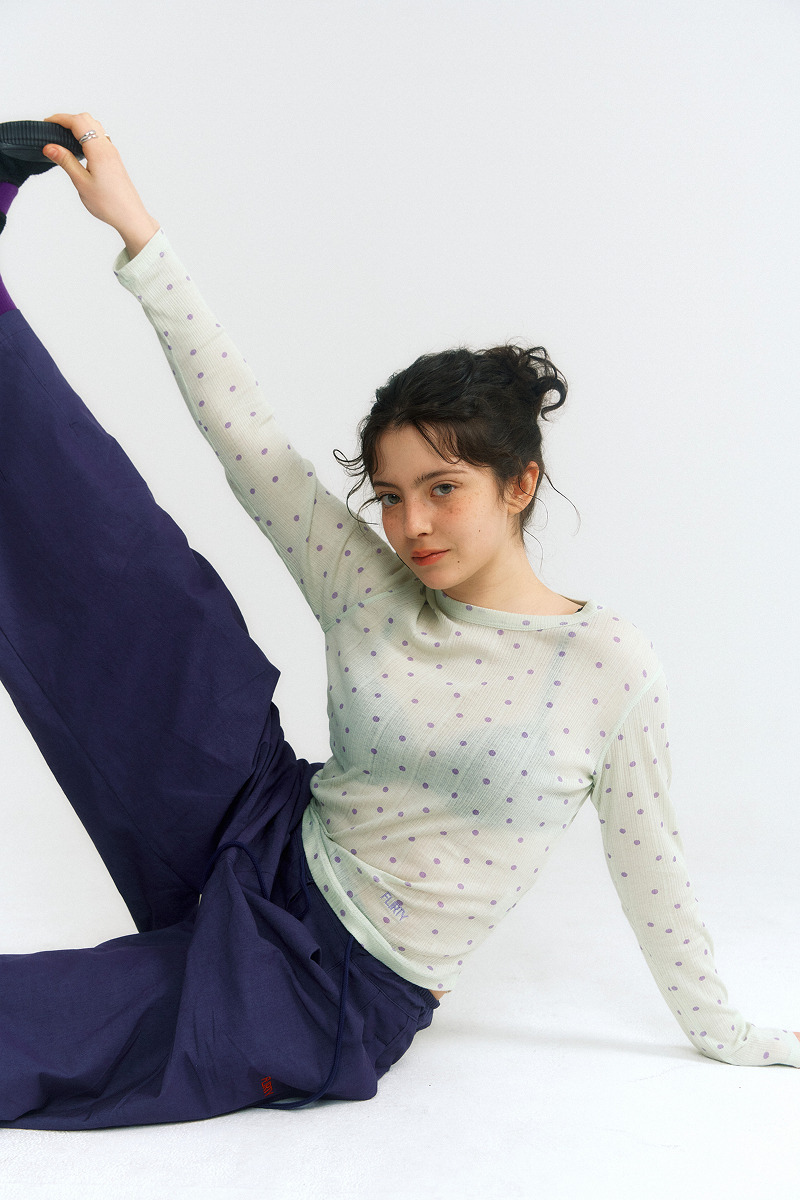 [하고에디트]DOT ROUND LONG SLEEVES IN MINT - HAGO(하고)