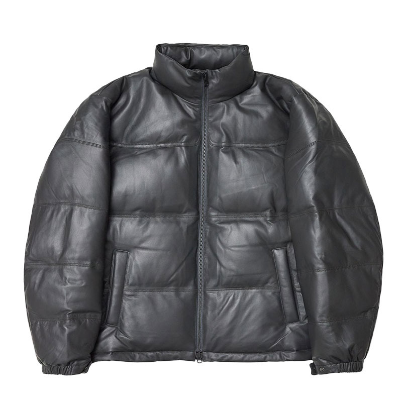 [LAMBSKIN] LEATHER GOOSE-DOWN PADDING (GRAY) - HAGO(하고)