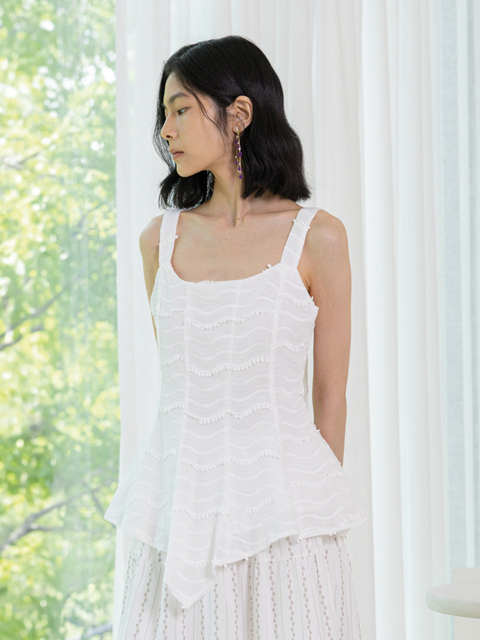 LS_Irregular hem sleeveless top_2color - HAGO(하고)