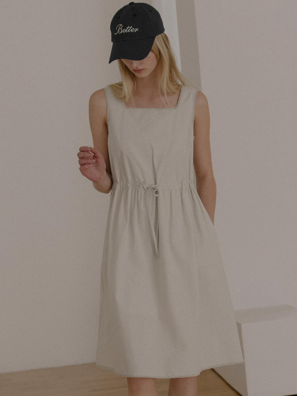 [3%중복쿠폰]Square-lace strap ops KNSS04OP01_Light mint - HAGO(하고)