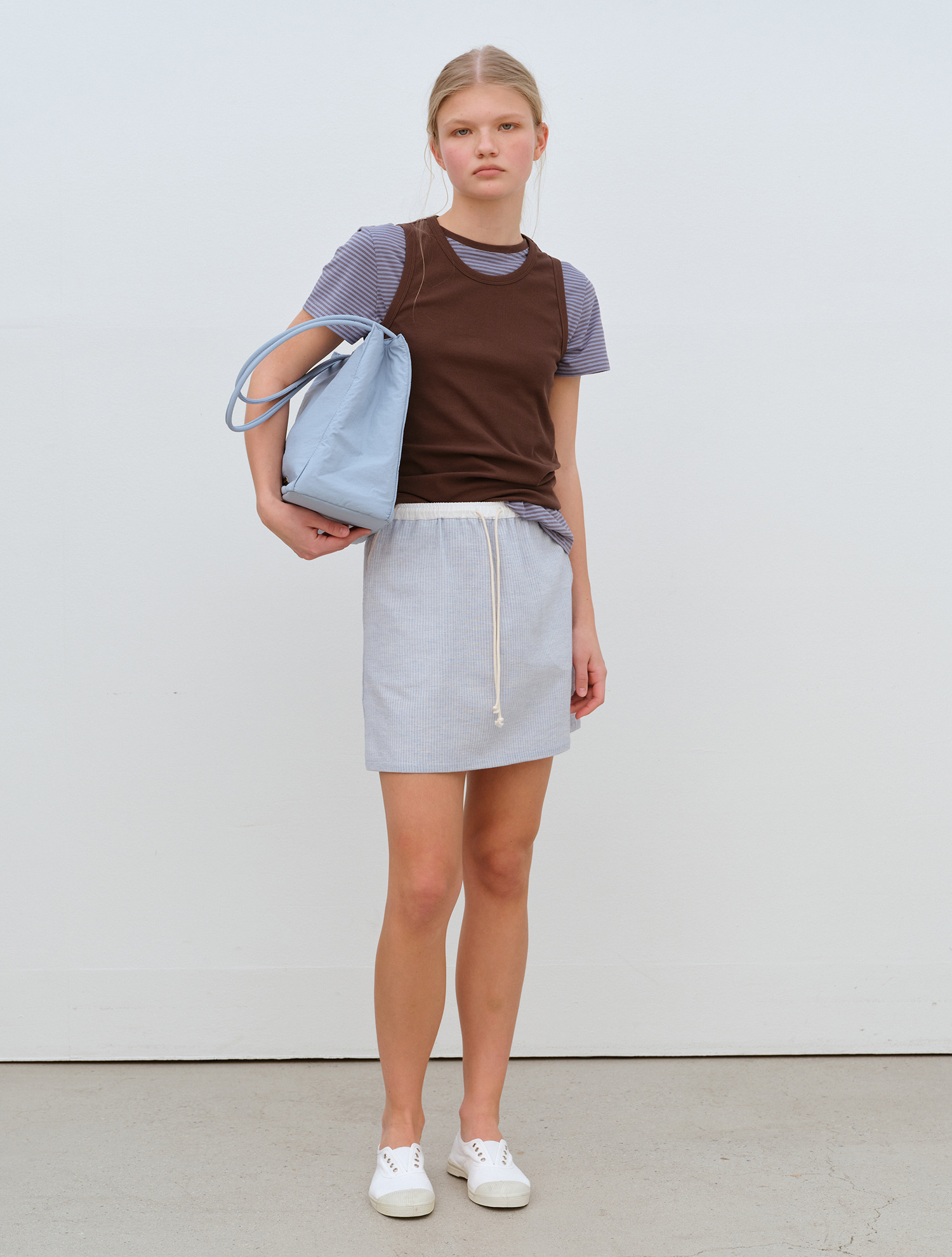 BASIC RIBBED SLEEVELESS - CHOCO FUDGE - HAGO(하고)